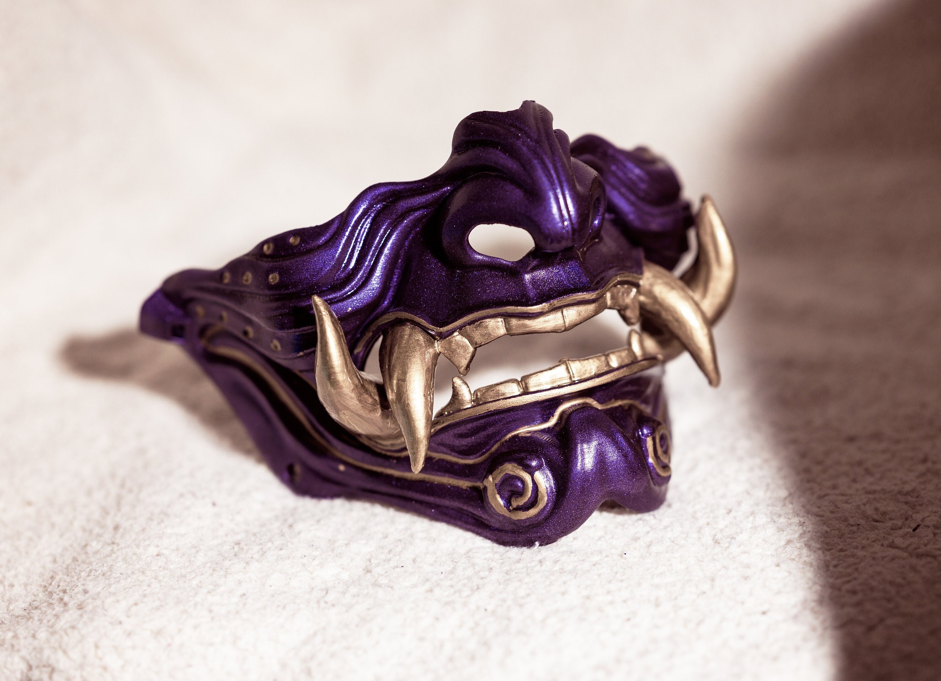 Alien DNA Oni Mask Samurai Mask Half Face Mask Japanese Armor Mempo ...