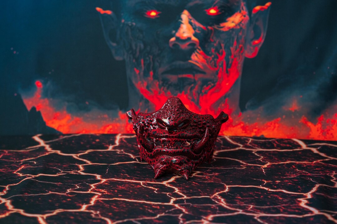 Inferno, Glow in the Dark Mask, Oni Mask, Samurai Mask, Japanese Mask ...