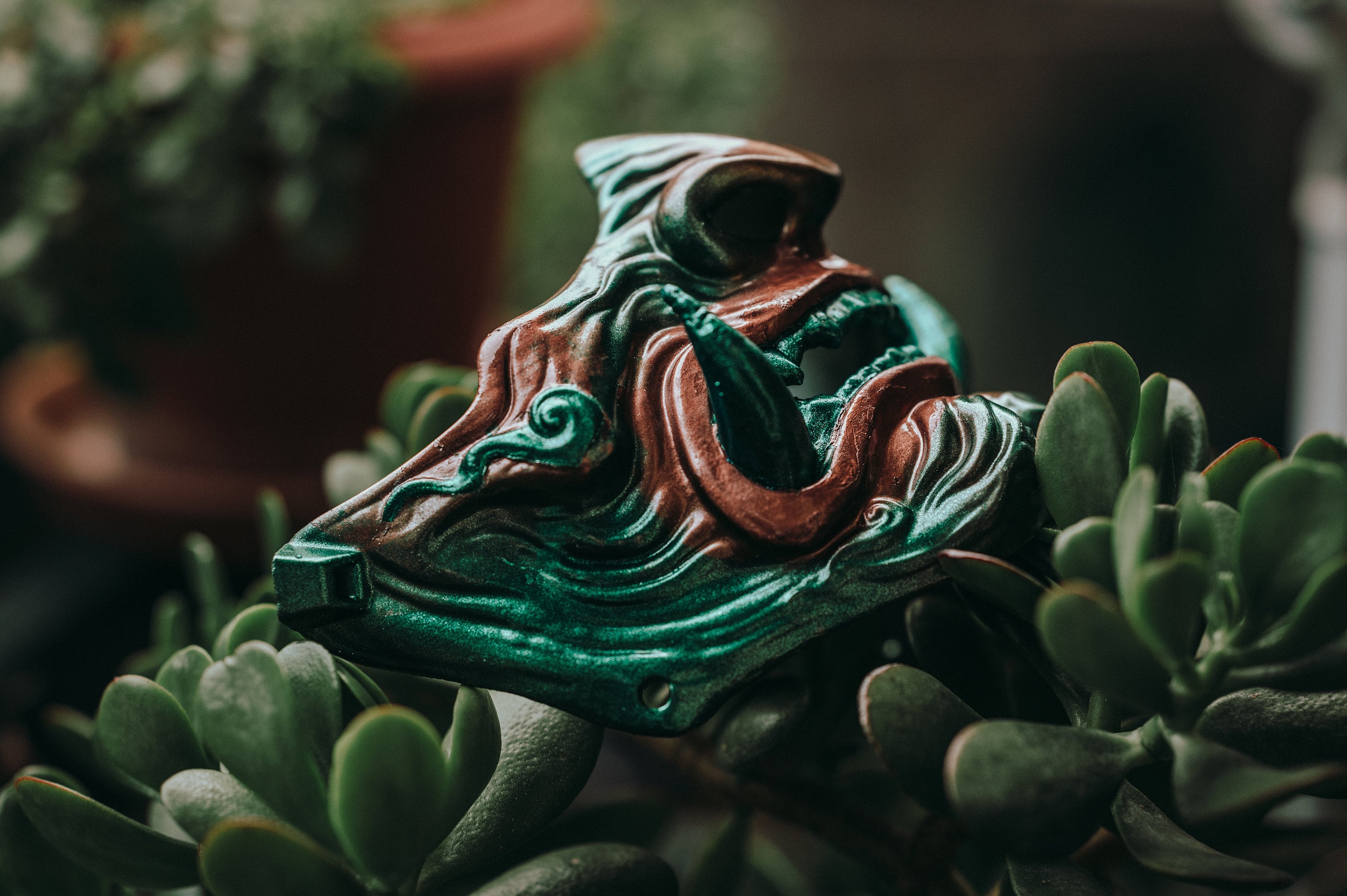 Samurai Mask Half Face Oni Mask, Ghost of Tsushima Mask Japanese Mempo ...