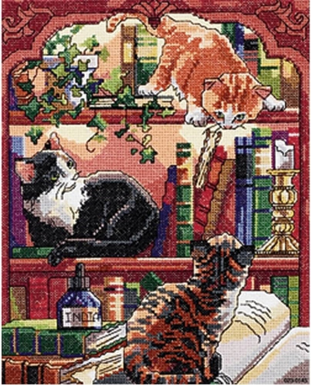 Library Cats Cross Pitch Kit - Etsy