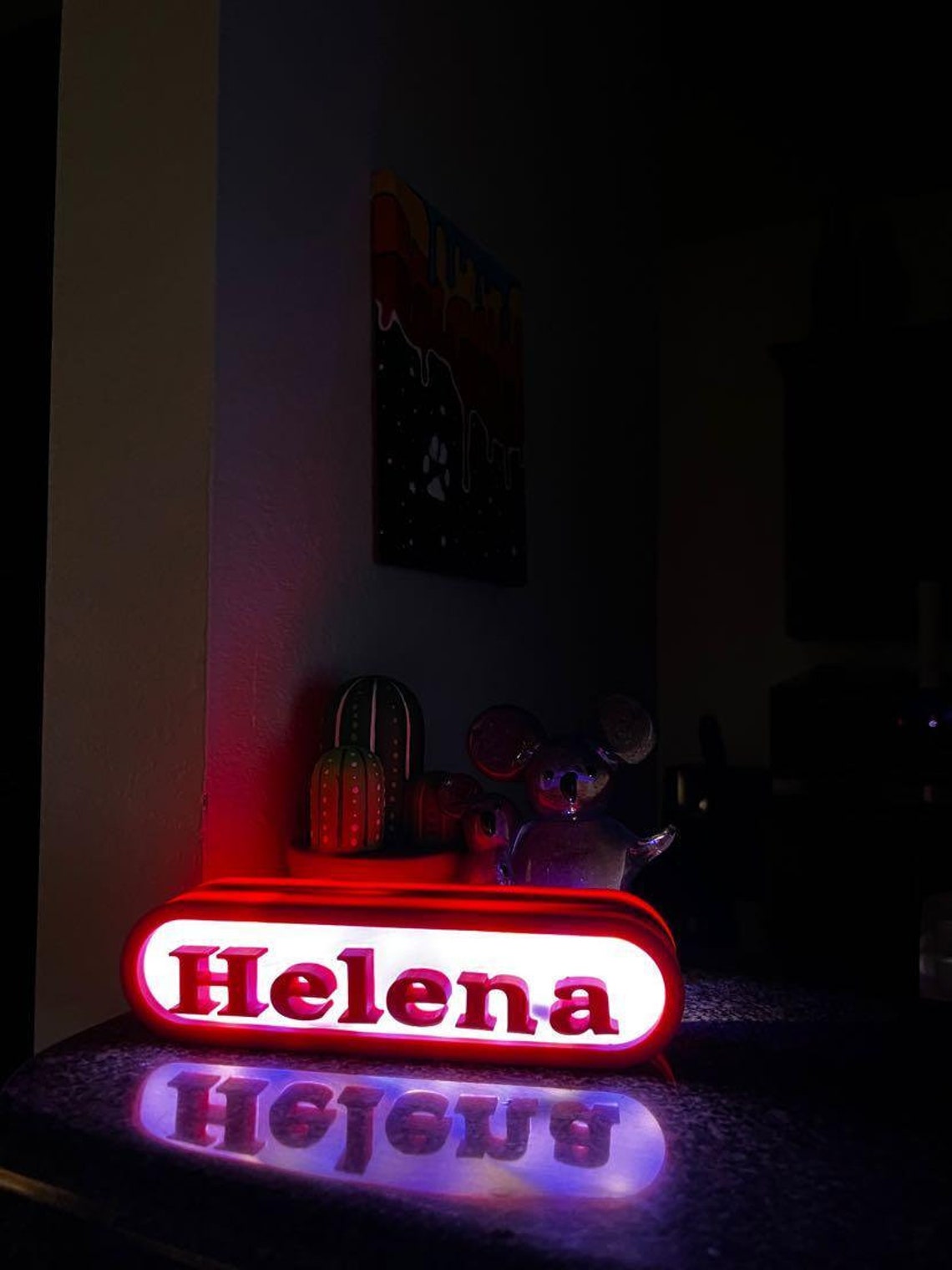 Custom 3D Printed RGB LED Name Lamps - Etsy