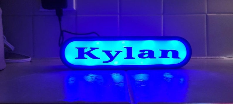 Custom 3D Printed RGB LED Name Lamps - Etsy