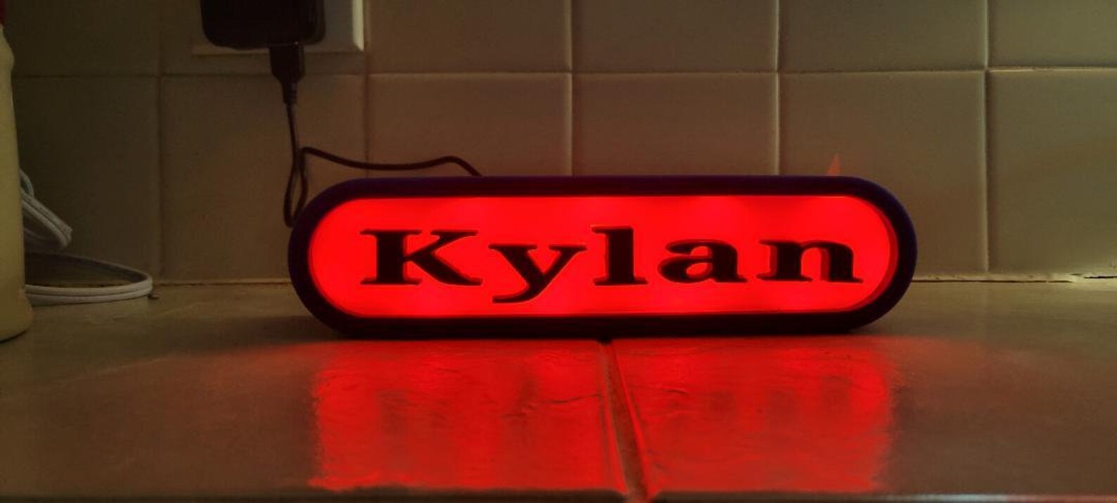 Custom 3D Printed RGB LED Name Lamps - Etsy
