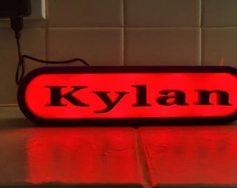 Custom 3D Printed RGB LED Name Lamps - Etsy
