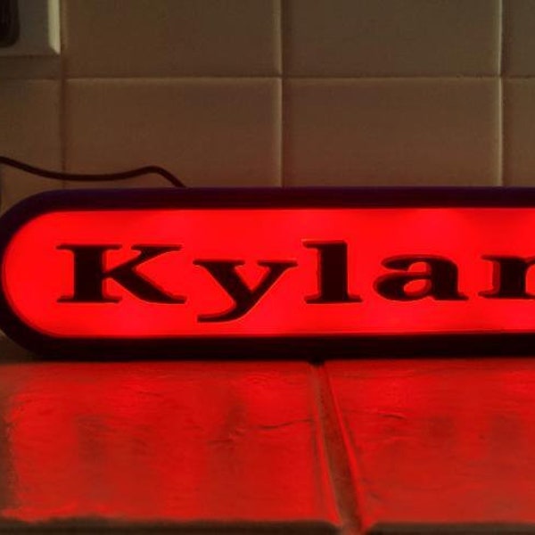 Custom 3d Printed Led Name Signs - Etsy