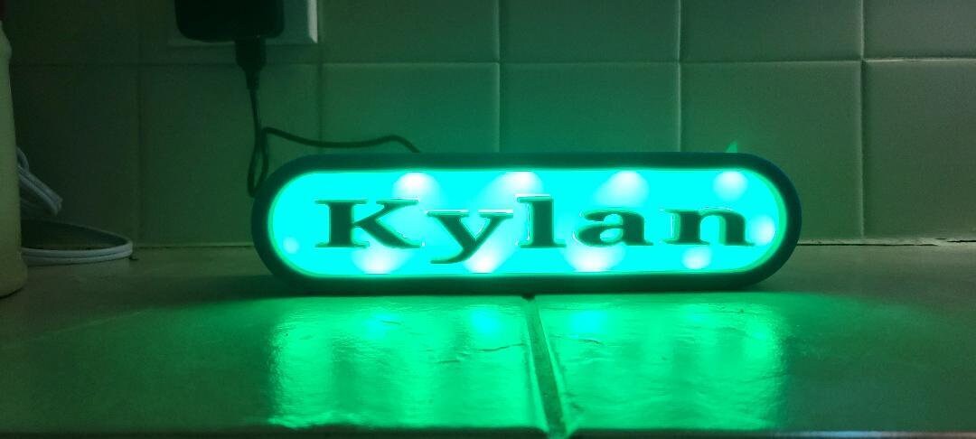 Custom 3D Printed RGB LED Name Lamps - Etsy