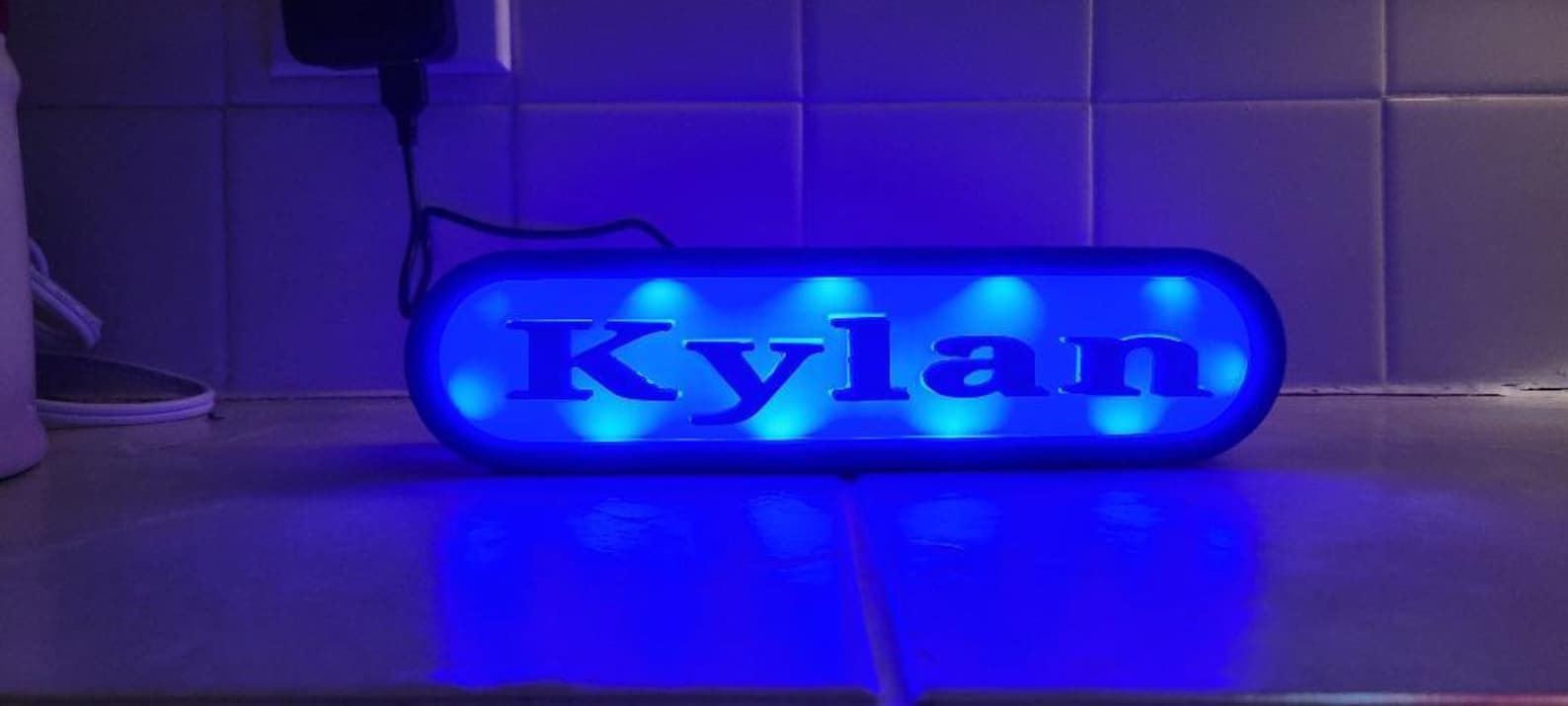 Custom 3D Printed RGB LED Name Lamps - Etsy