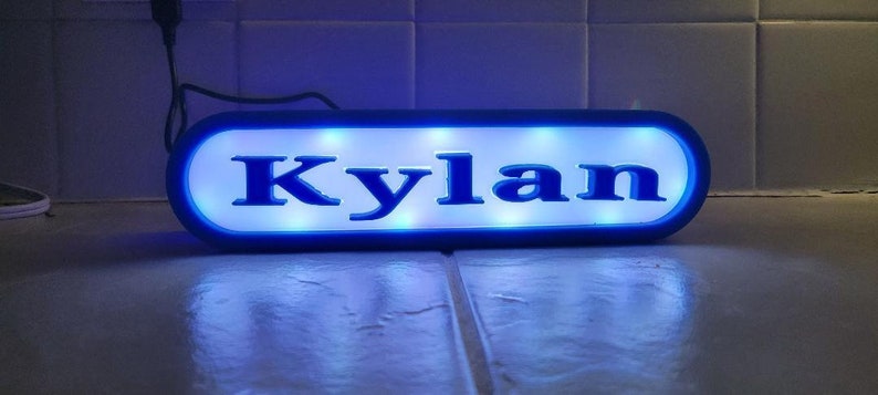 Custom 3D Printed RGB LED Name Lamps - Etsy