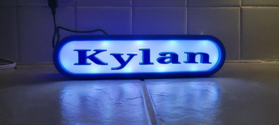 Custom 3D Printed RGB LED Name Lamps - Etsy