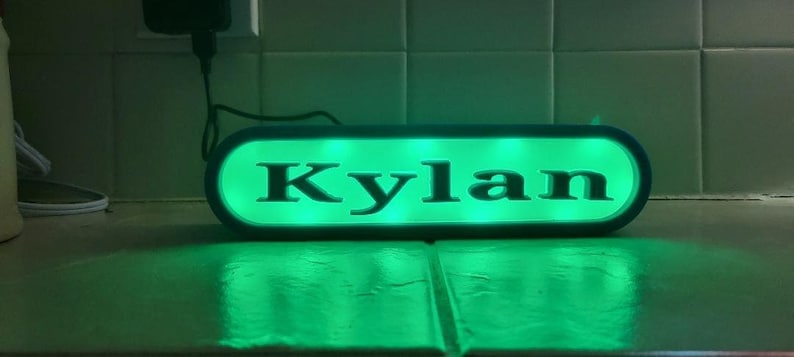 Custom 3D Printed RGB LED Name Lamps - Etsy