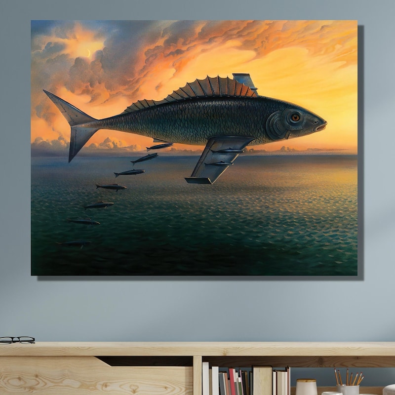 Flying Fish Print - Etsy