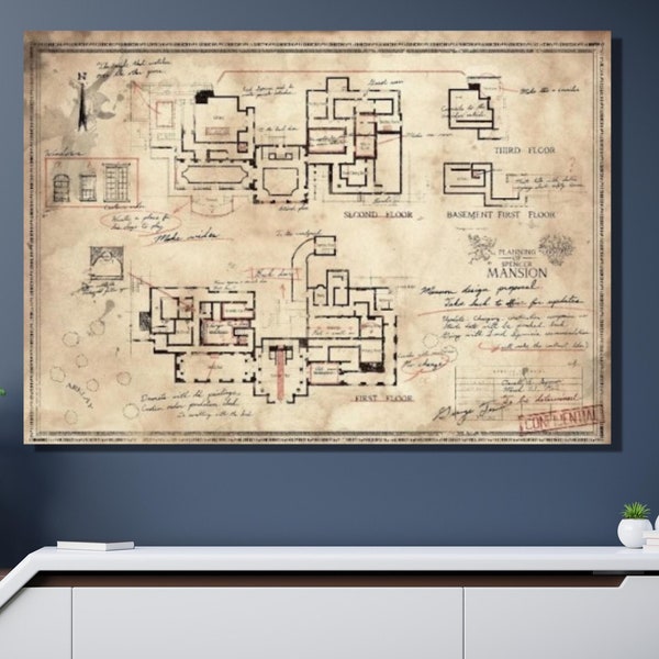 Spencer Mansion Map - Etsy