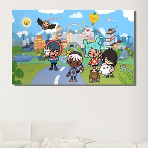 Toca Boca Wall Art,playful Adventures of Toca Boca Canvas Wall Art,toca ...