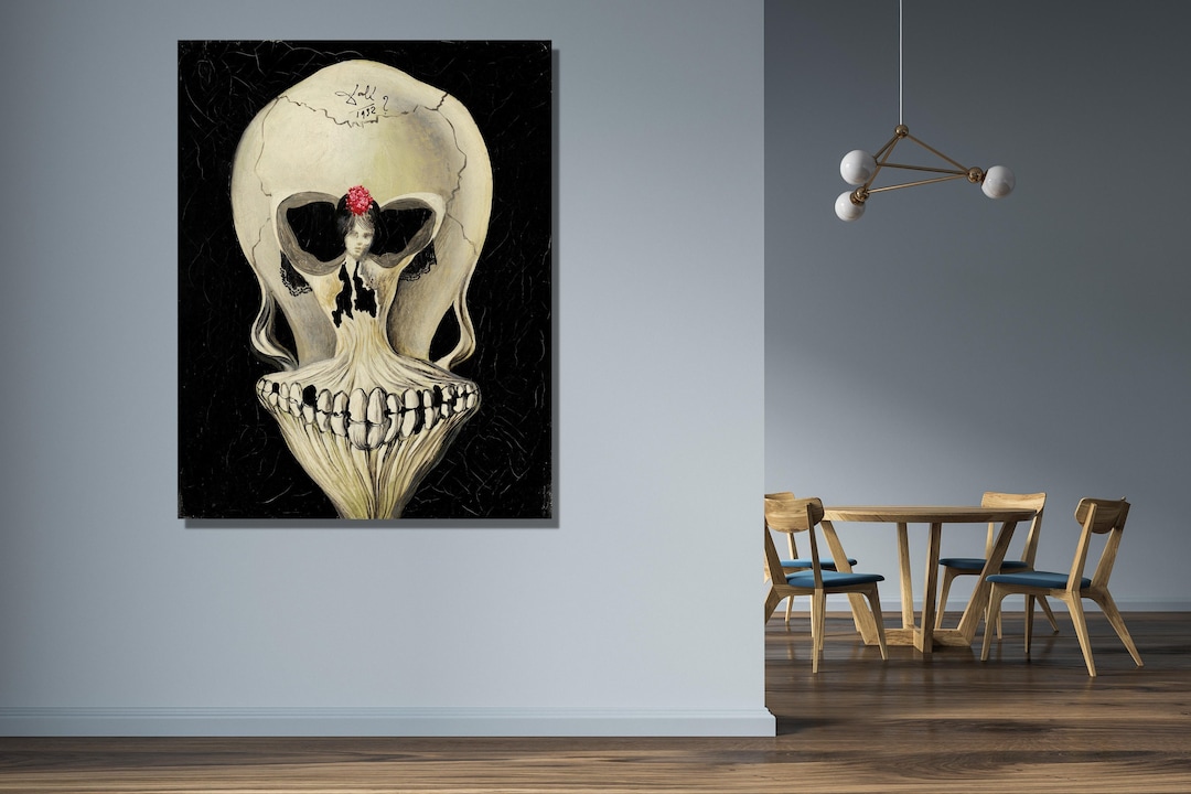 Salvador Dali Skull Balerina,fine Art Print,skull Illusion,ballerina in ...
