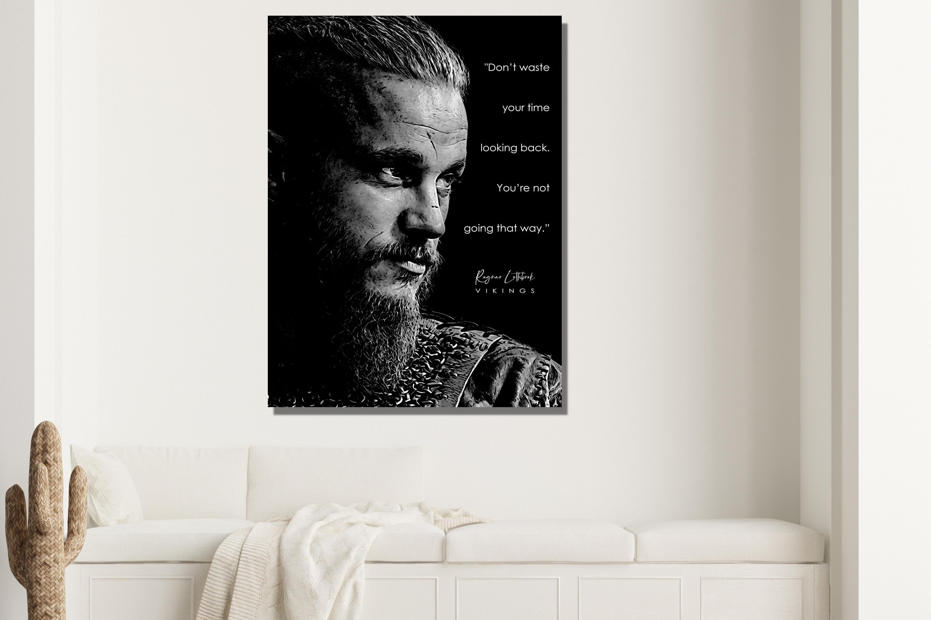 Ragnar Lodbrok Canvas,vikings Print,ragnar Lodbrok Painting,viking ...