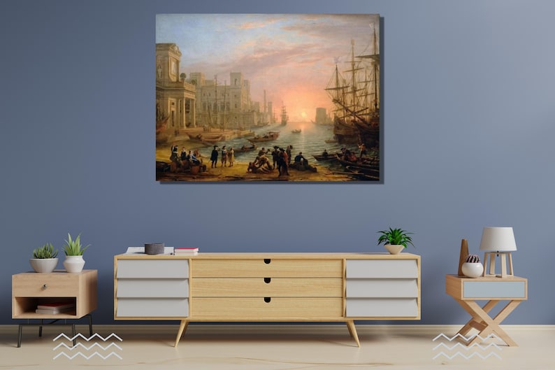 Claude Lorrain Seaport at Sunset Art|history Painting|wall Art ...