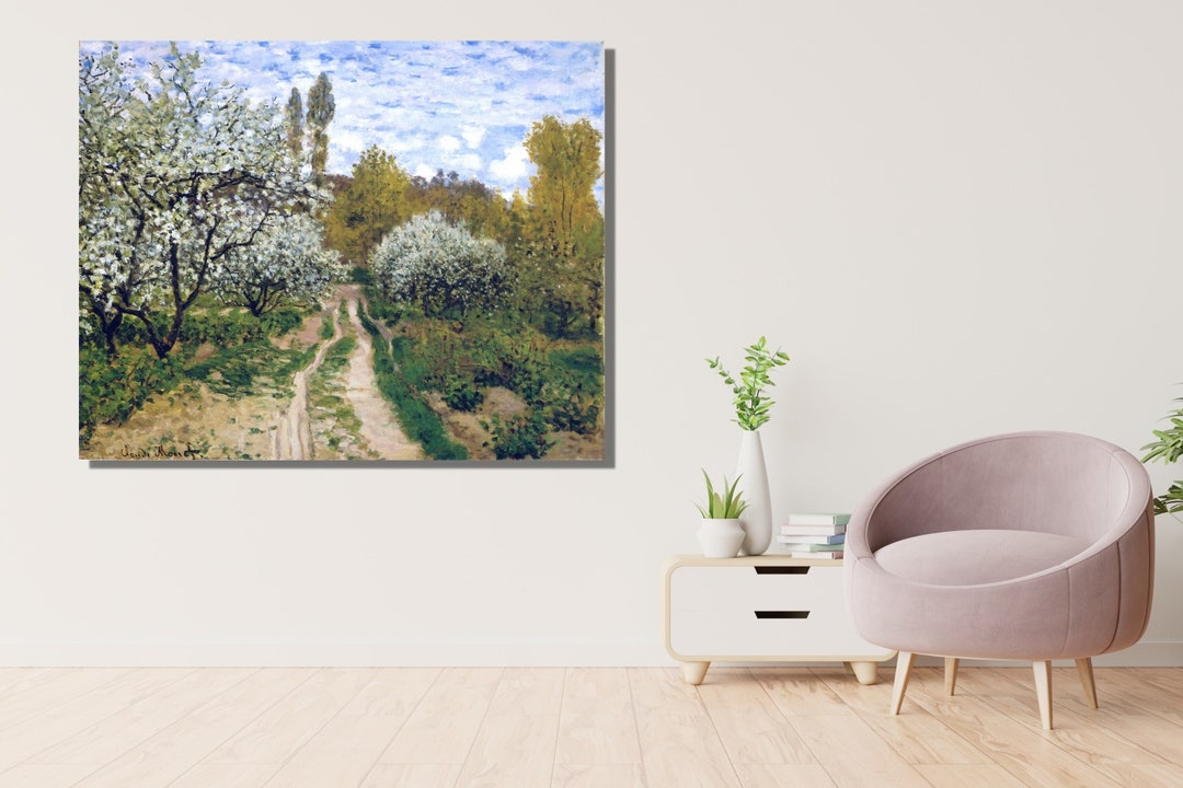 Claude Monet Apple Trees in Blossom Canvas Decor|claude Monet Canvas ...