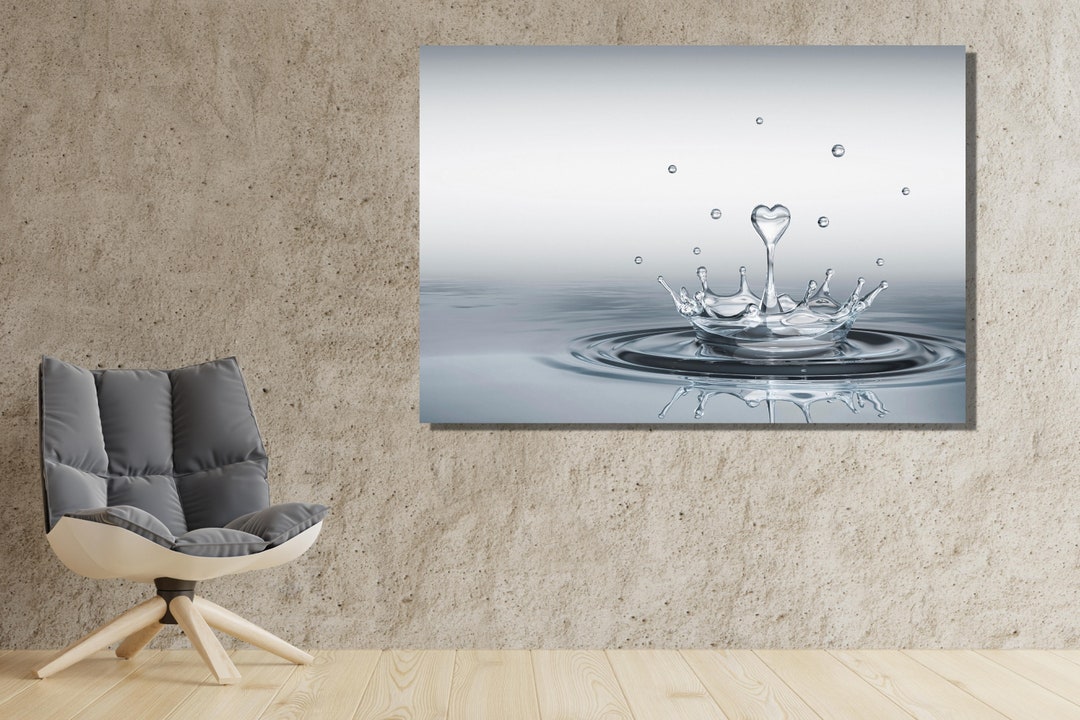 Water Drop Canvas Print|fine Art Photography|abstract Water Art|water ...