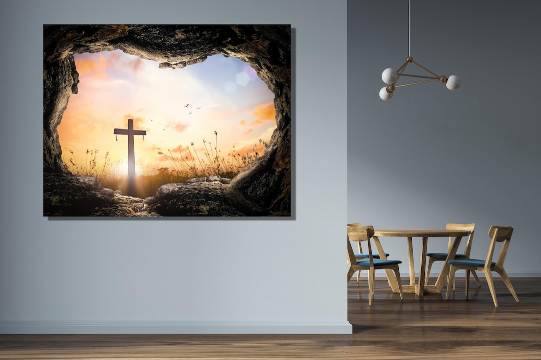 Resurrection of Jesus Christ Wall Art Poster,crucifixion of Jesus ...