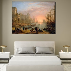Claude Lorrain Seaport at Sunset Art|history Painting|wall Art ...