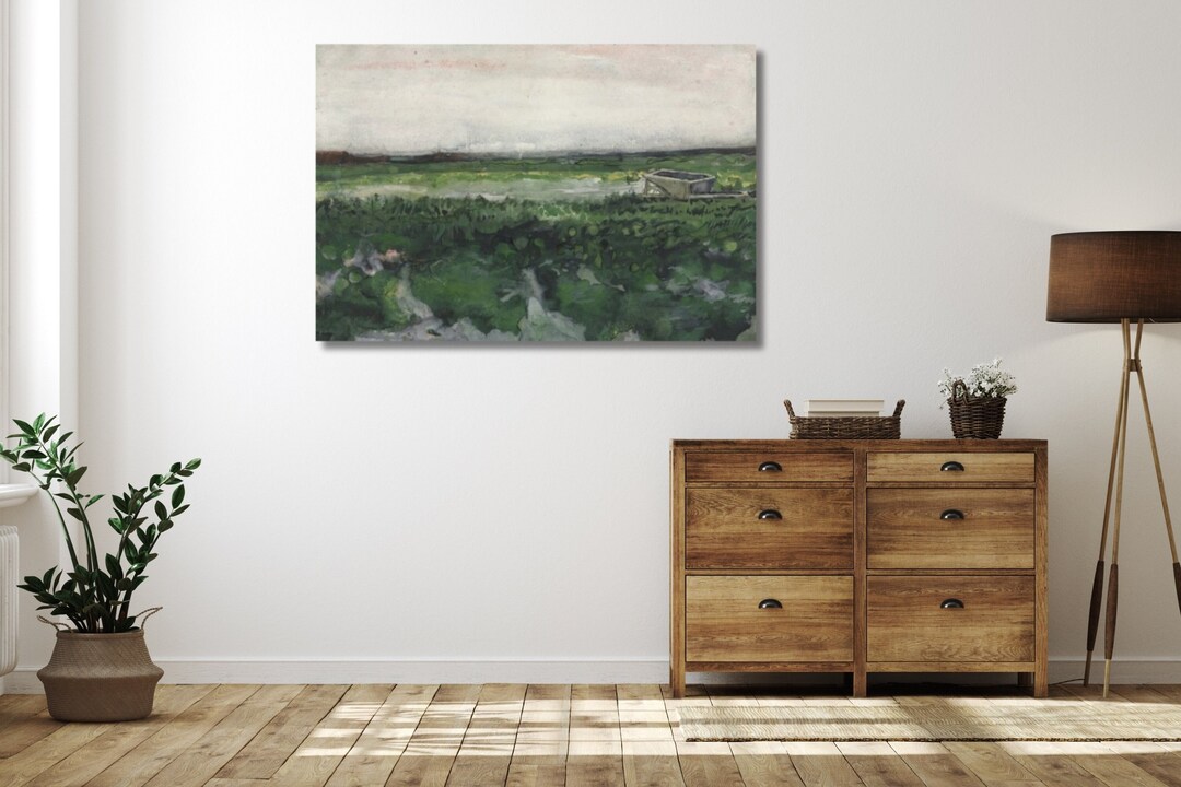 Landscape With Wheelbarrow (1883) by Van Gogh Canvas Wall Decor ...