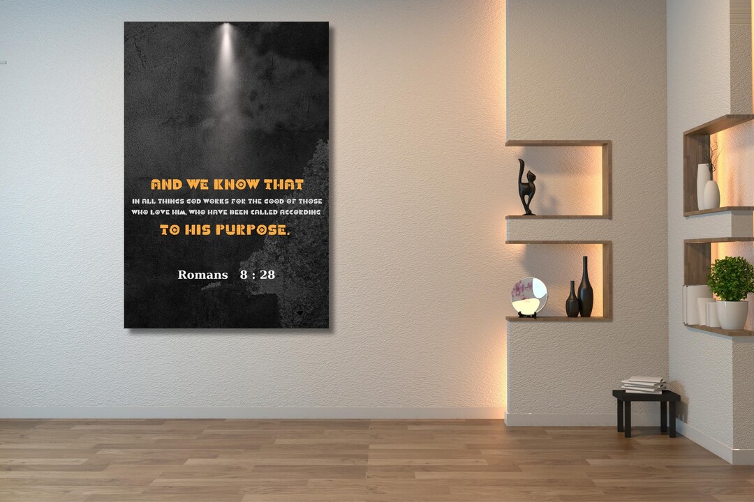 Romans 8:28 Bible Verse Canvas Print|christian Themed Art Design ...