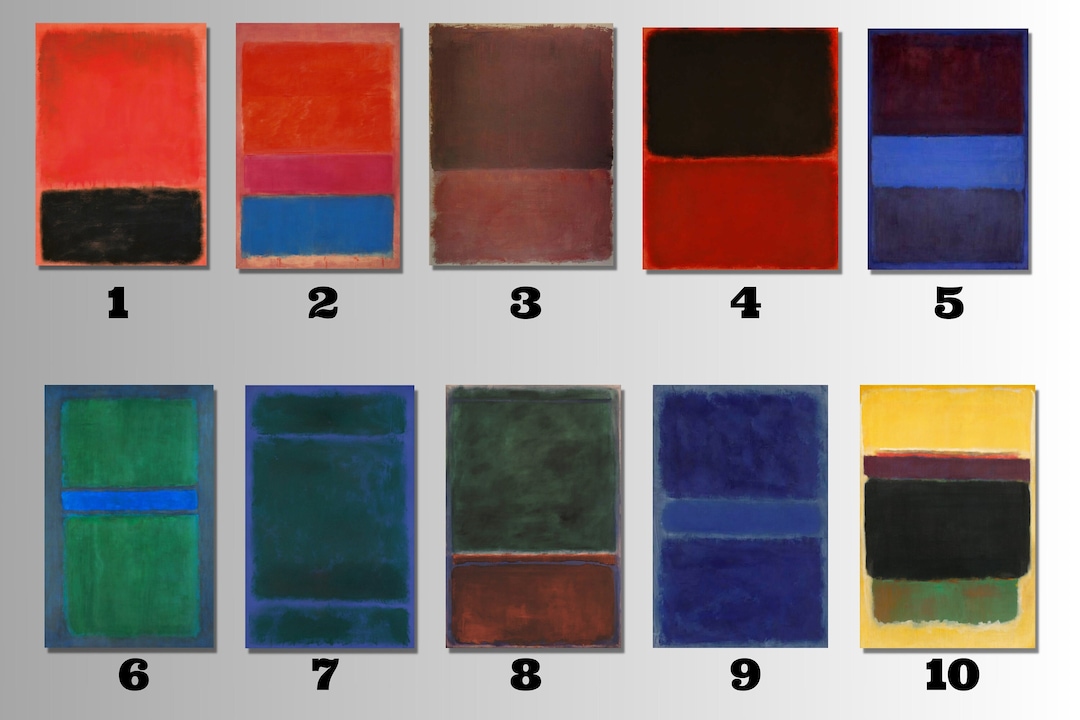 Custom Set of 3 Mark Rothko Reproduction Canvas Wall Art,rothko Style ...