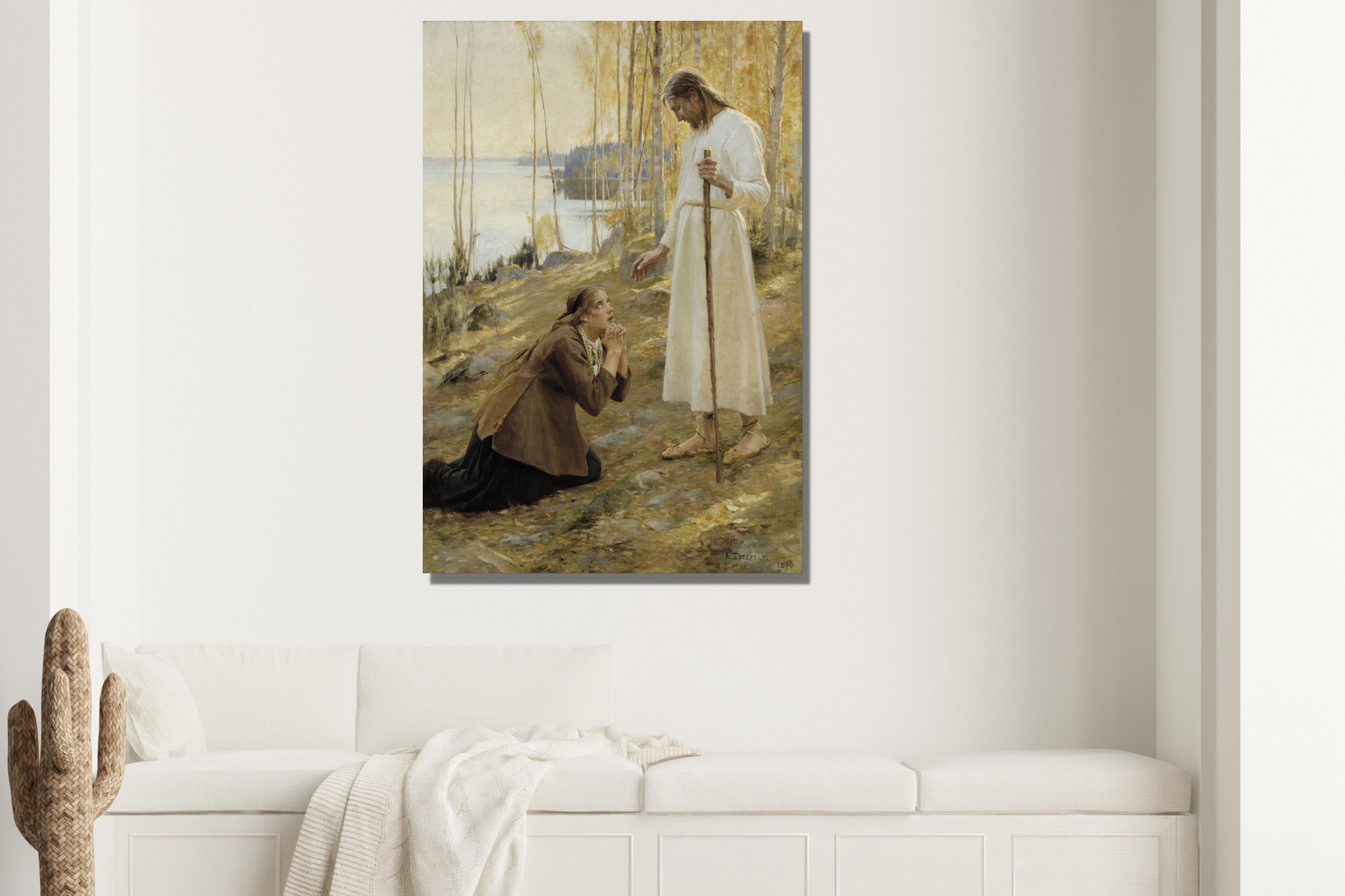 Christ and Mary Magdalene Wall Art|christian Art|finnish Art|gift Idea ...