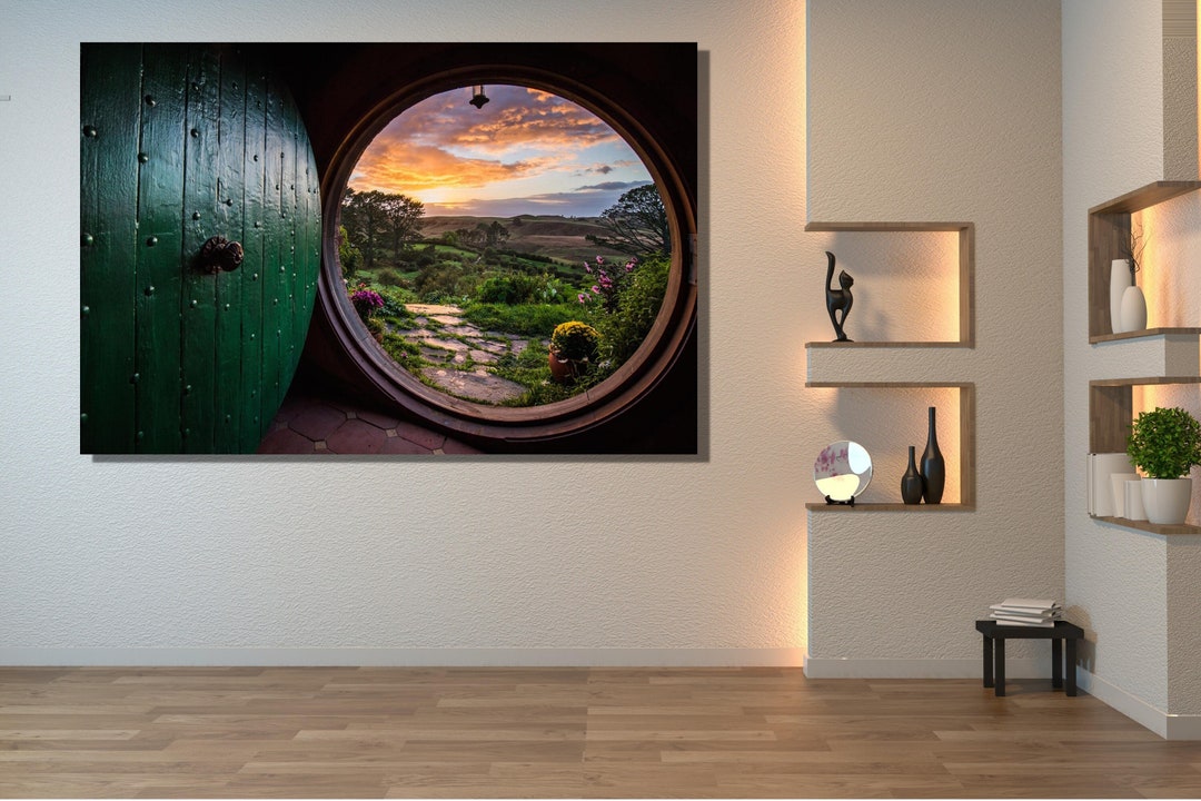 Hobbit House Wall Art,hobbit Hole Print Kids Poster,hobbit Hole Poster ...