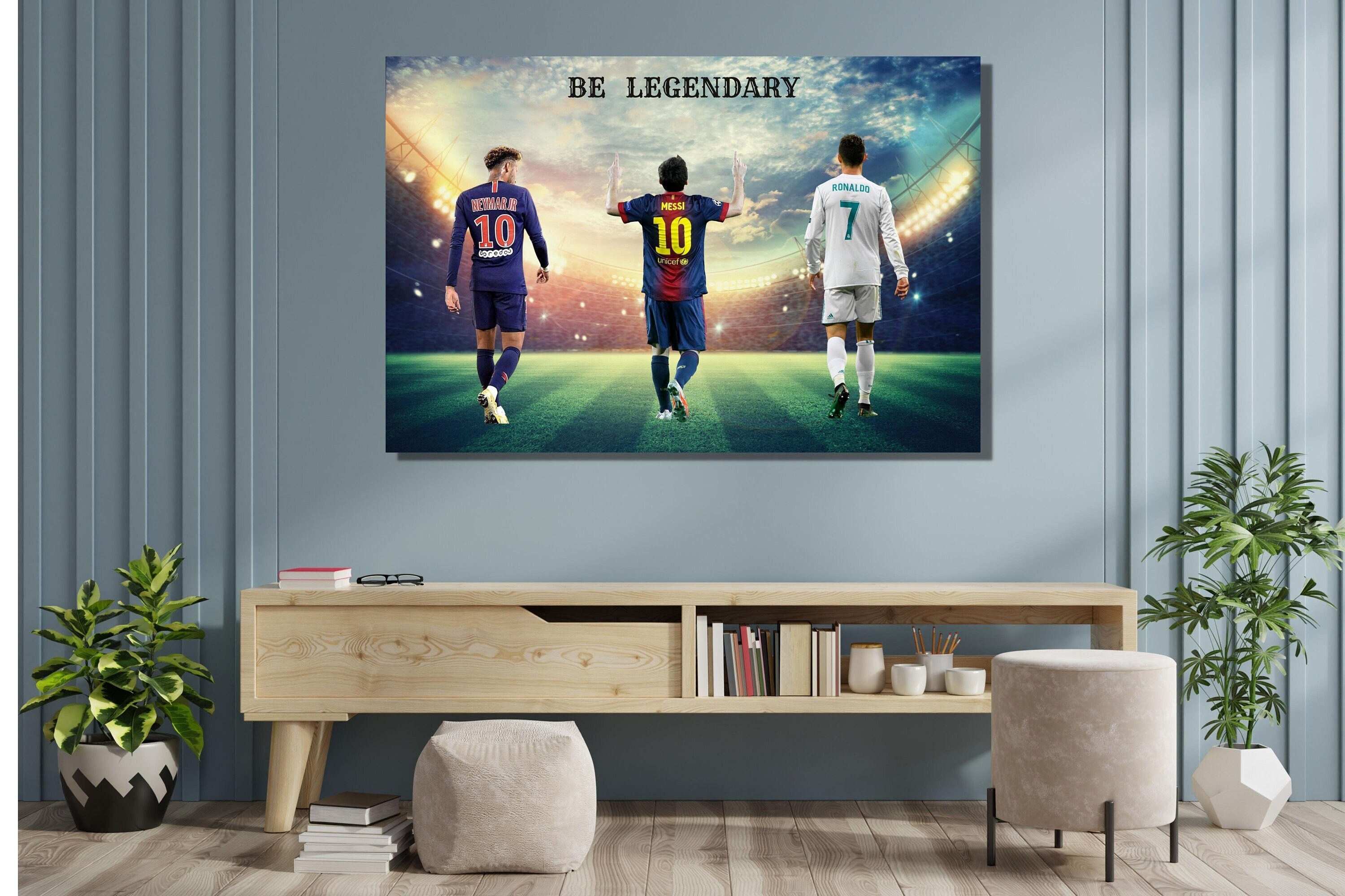 BE LEGENDARY Poster the Best Football Players Messi Ronaldo Neymar ...