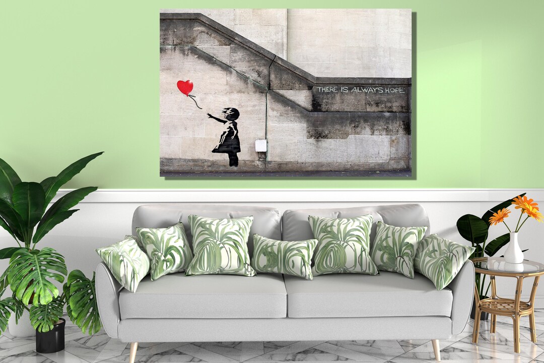 Banksy Balloon Girl There is Always Hope|banksy Canvas Art|graffiti Art ...