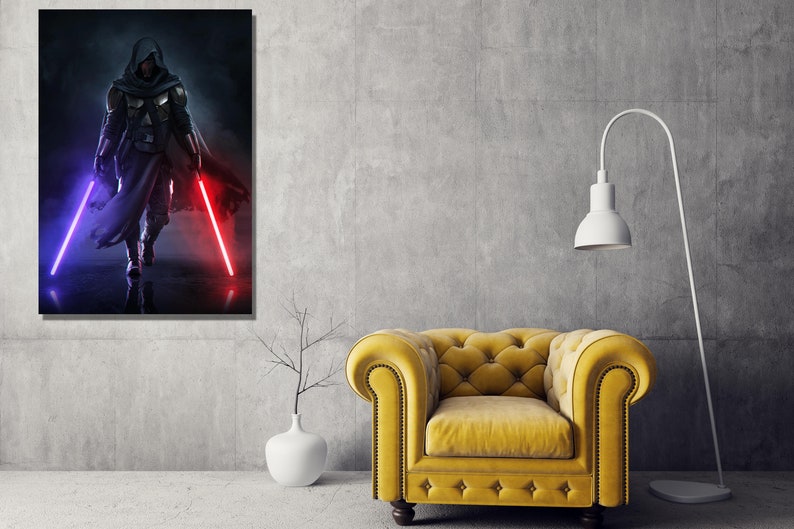Darth Raven Lightsaber Poster,starwars Canvas,midnight Starwars Print ...