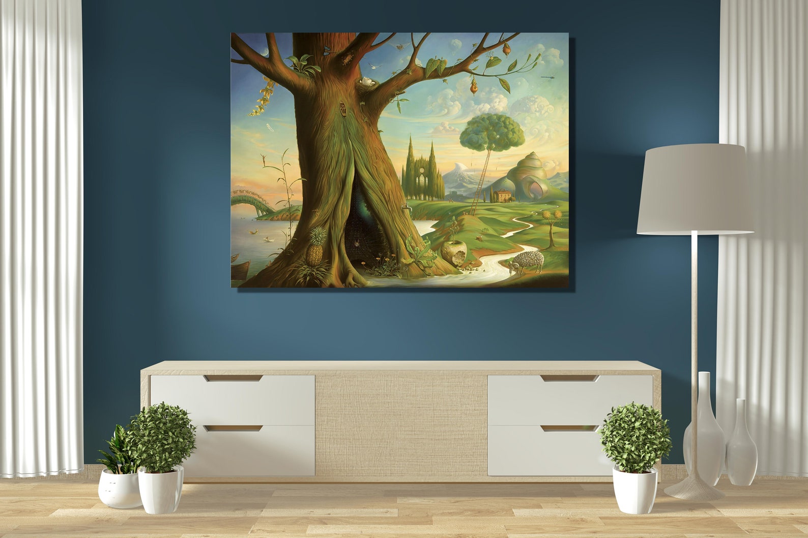 Tree of Life by Kush Canvas Art,vladimir Kush Canvas Surreal Painting ...