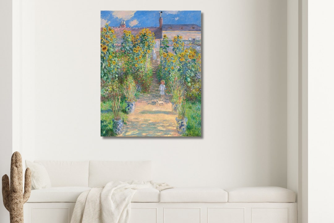 Claude Monet : the Artist's Garden at Vetheuil (1880) Canvas Art|claude ...