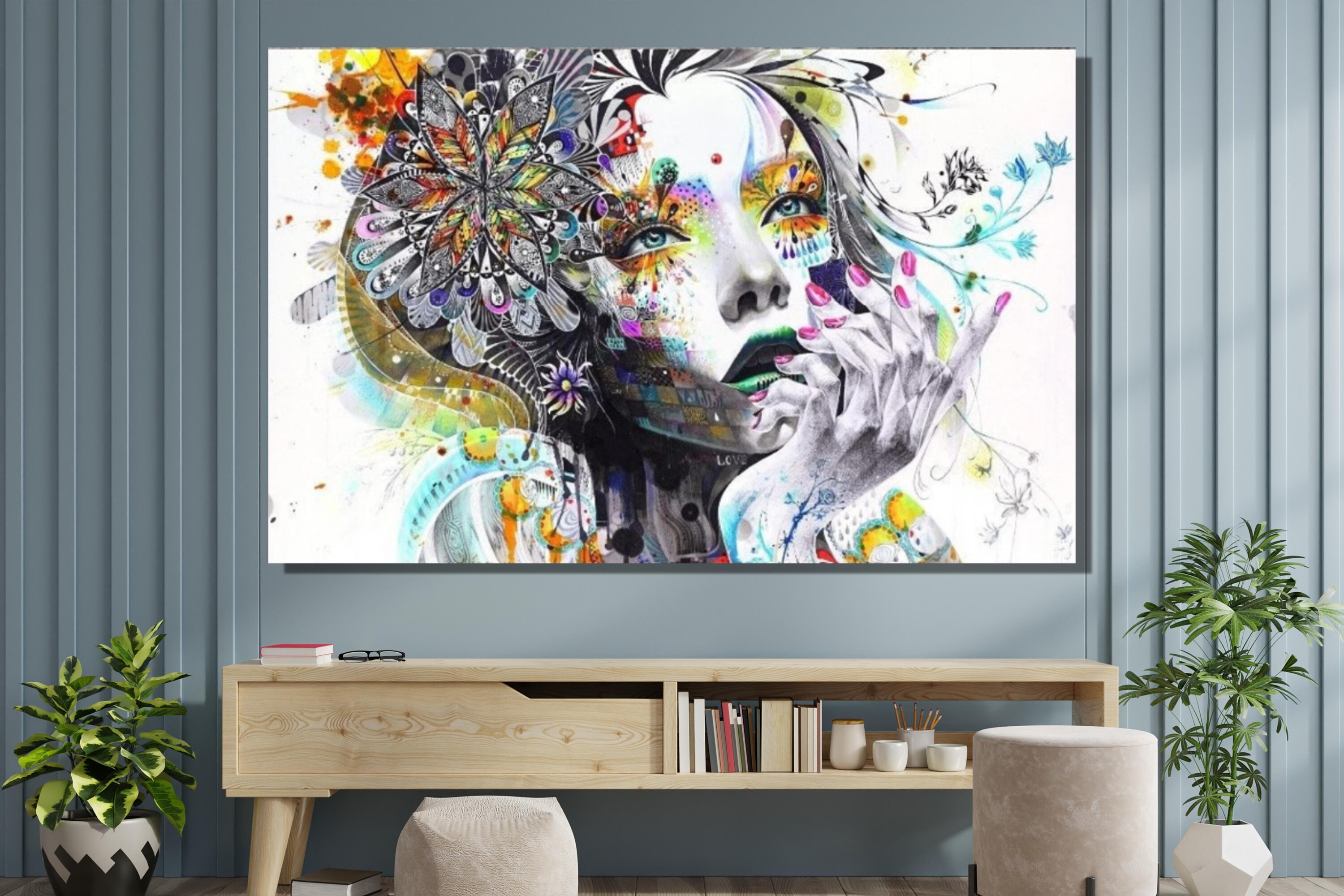 Urban Princess Girl Wall Art,princess Girl Wall Art,huge Banksy Wall ...