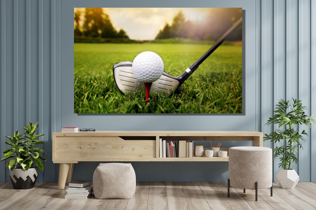 Golf Club Wall Art|golf Ball Print Art|sports Golf Print|motivational ...