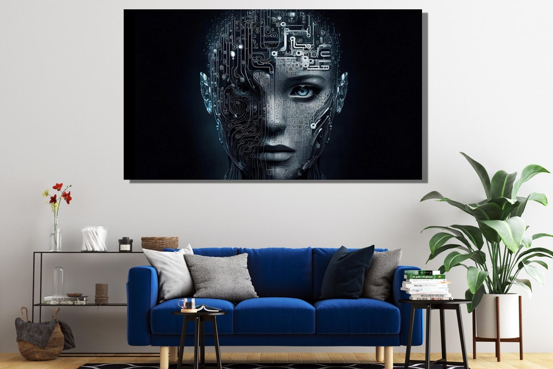 Ai-generated Wall Art|robotics Canvas Art|ai Canvas Art|gift Idea|sci ...