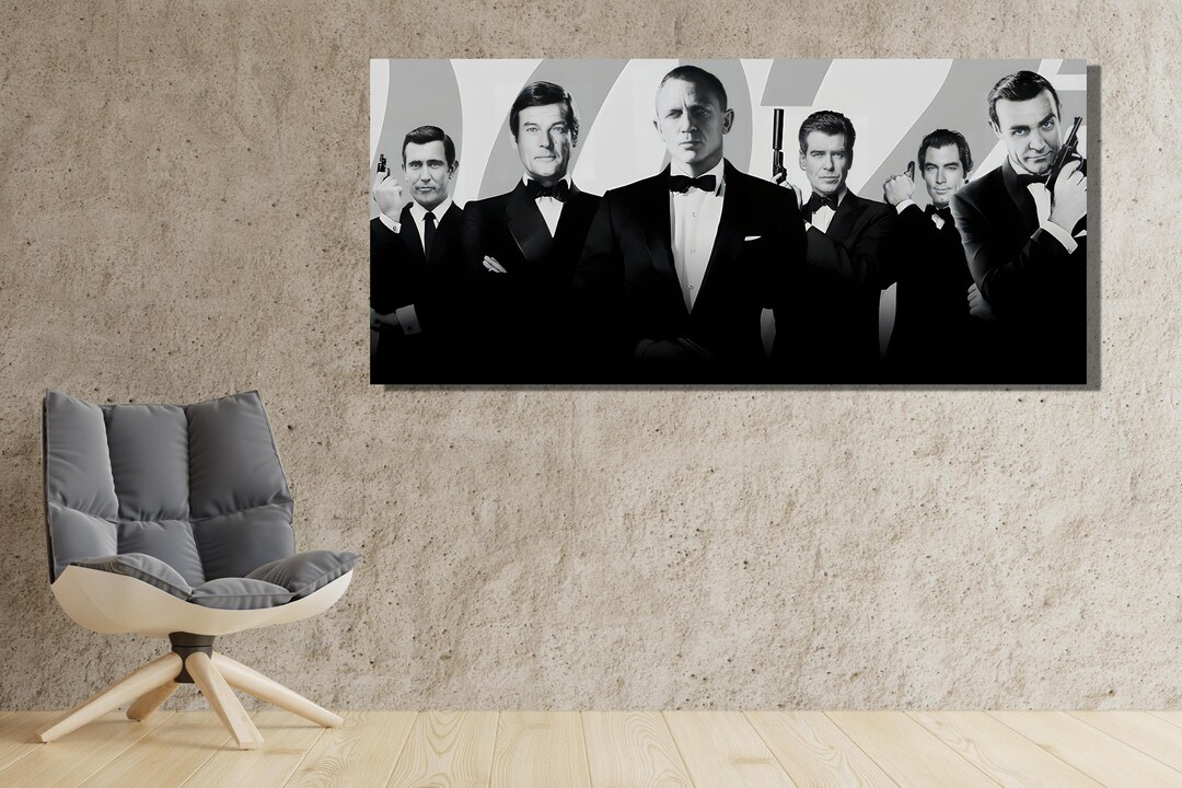 James Bonds Posters|james Bond Canvas Print Art|man Cave Gift Home ...