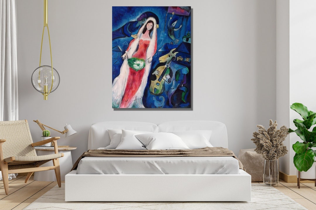 Marc CHAGALL Canvas Wall Art|bride and Goat Canvas Print Art|exhibition ...