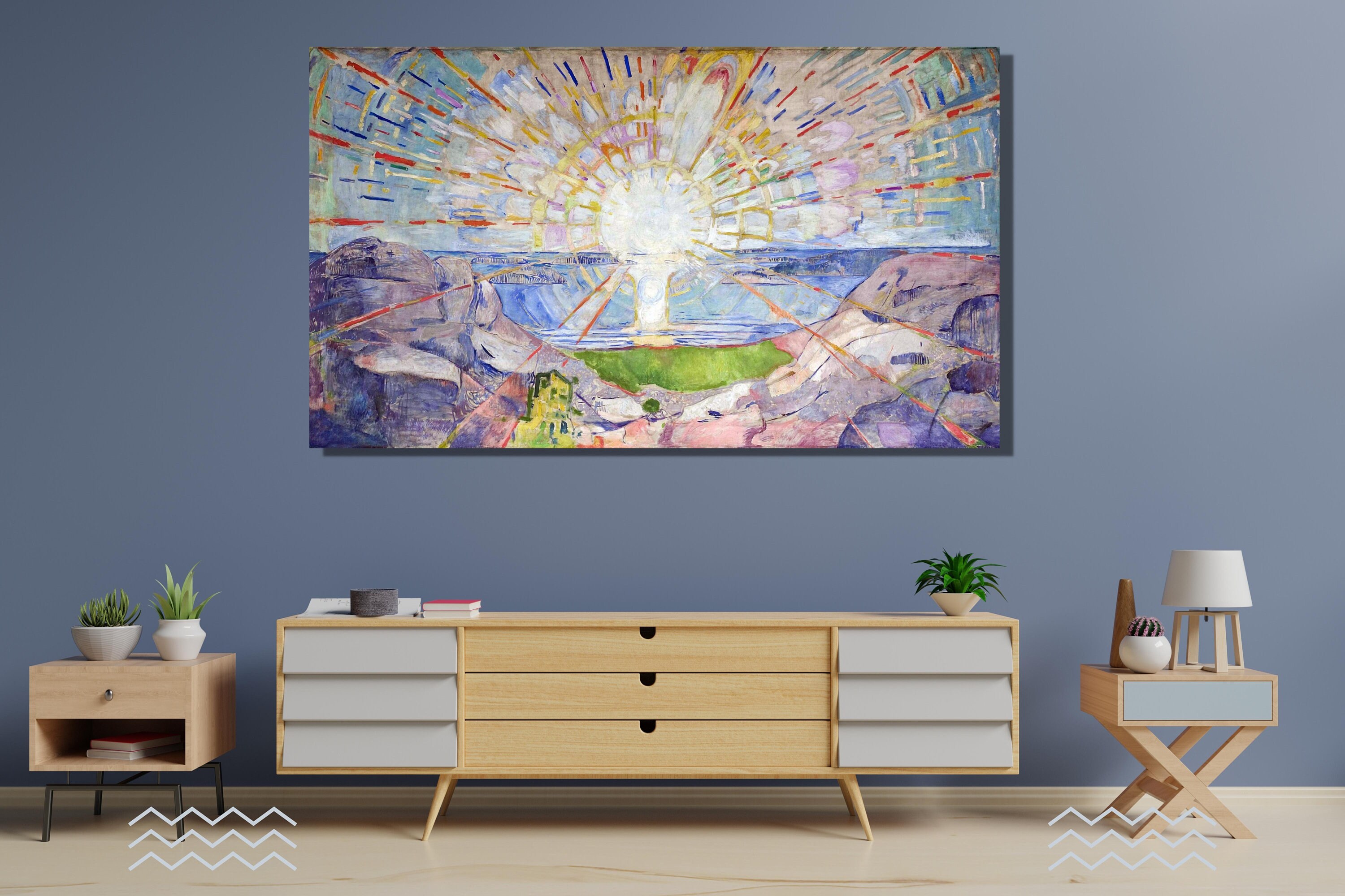 The Sun Painting by Edvard Munch Sun Wall Artedvard Munch - Etsy