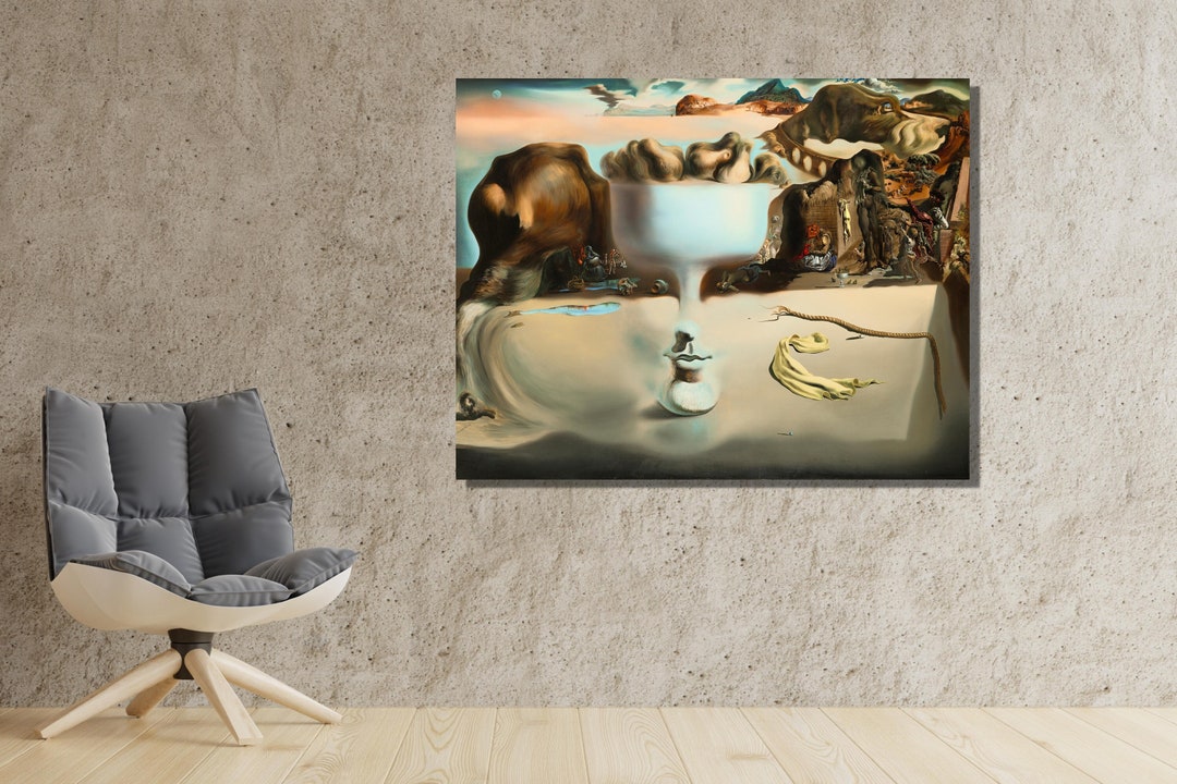 Salvador Dali Apparition of A Face and Fruit Dish on A Beach Poster ...