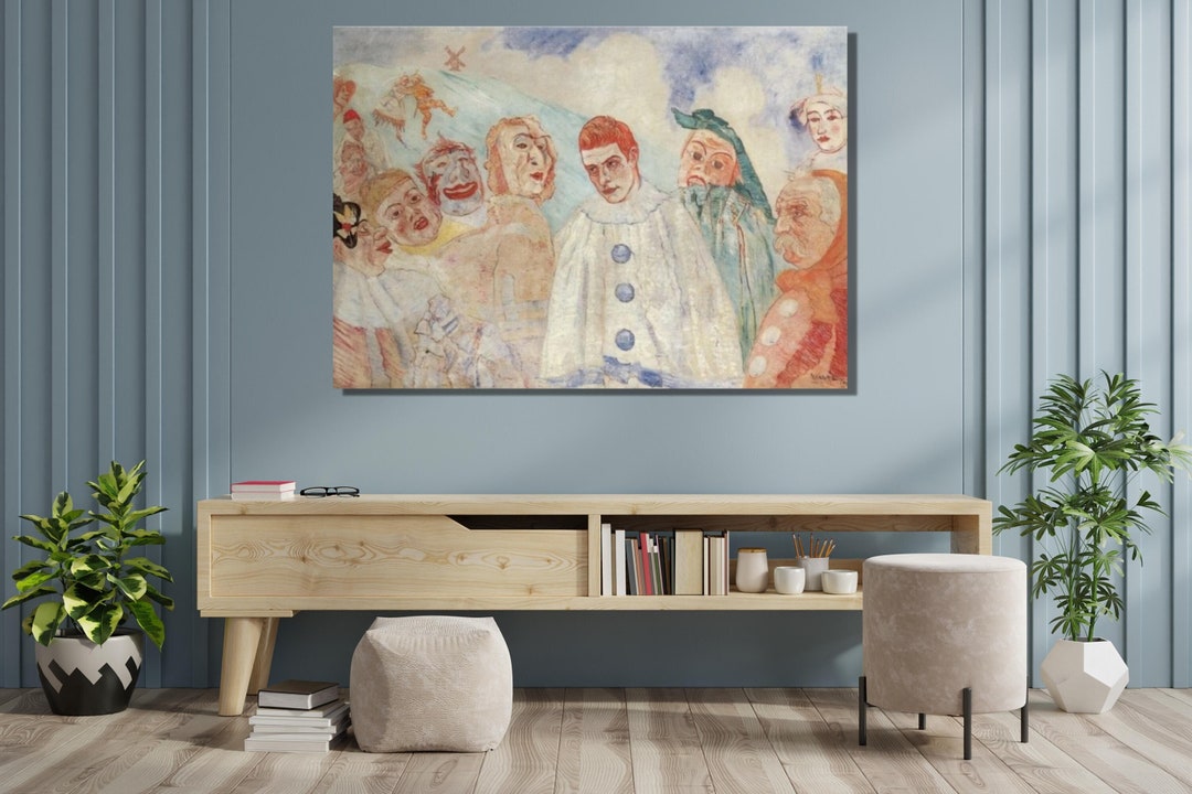 James Ensor the Despair of Pierrot 1892 Canvas Wall Art | Famous Art Prints | James Ensor Home ...