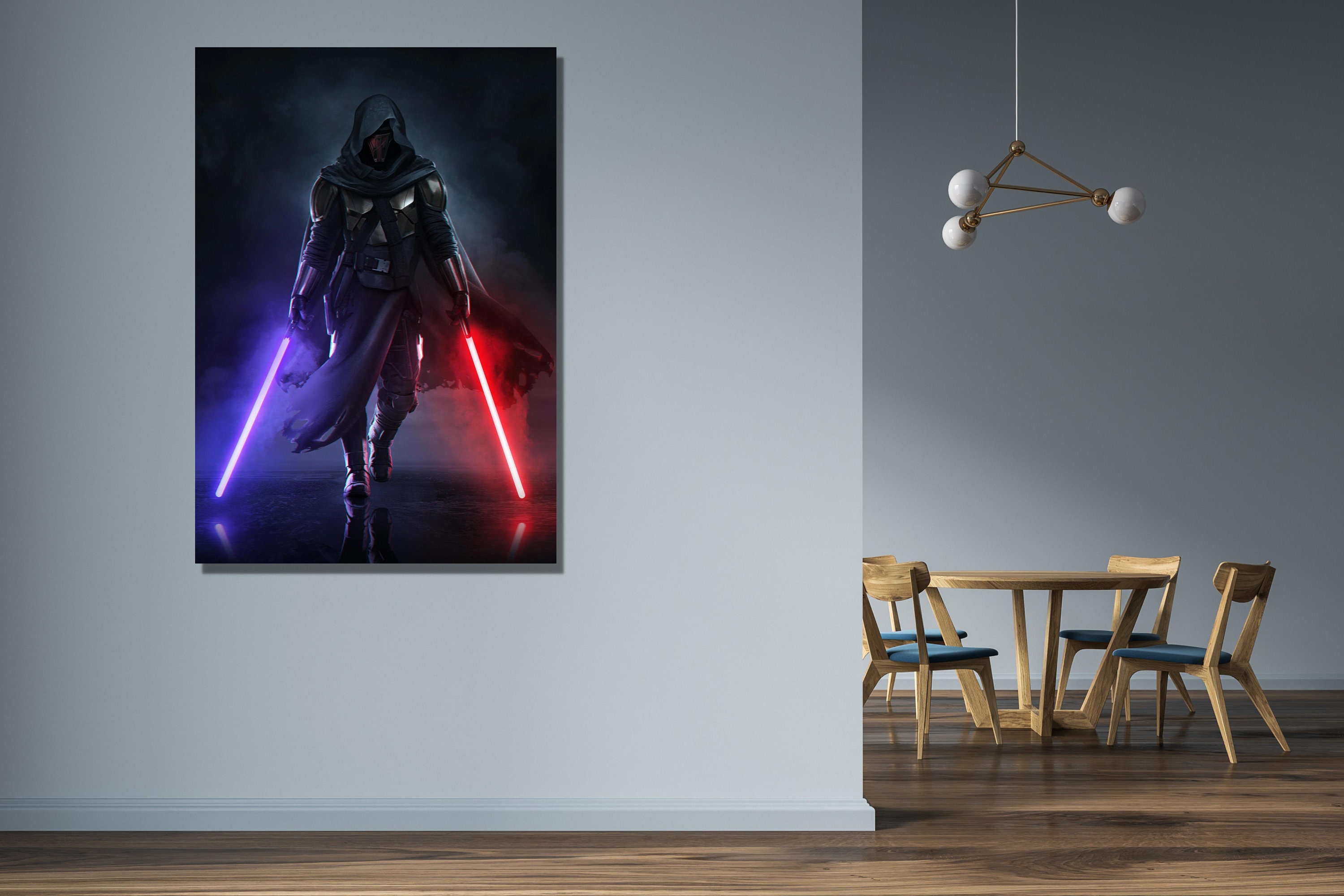 Darth Raven Lightsaber Poster,starwars Canvas,midnight Starwars Print ...