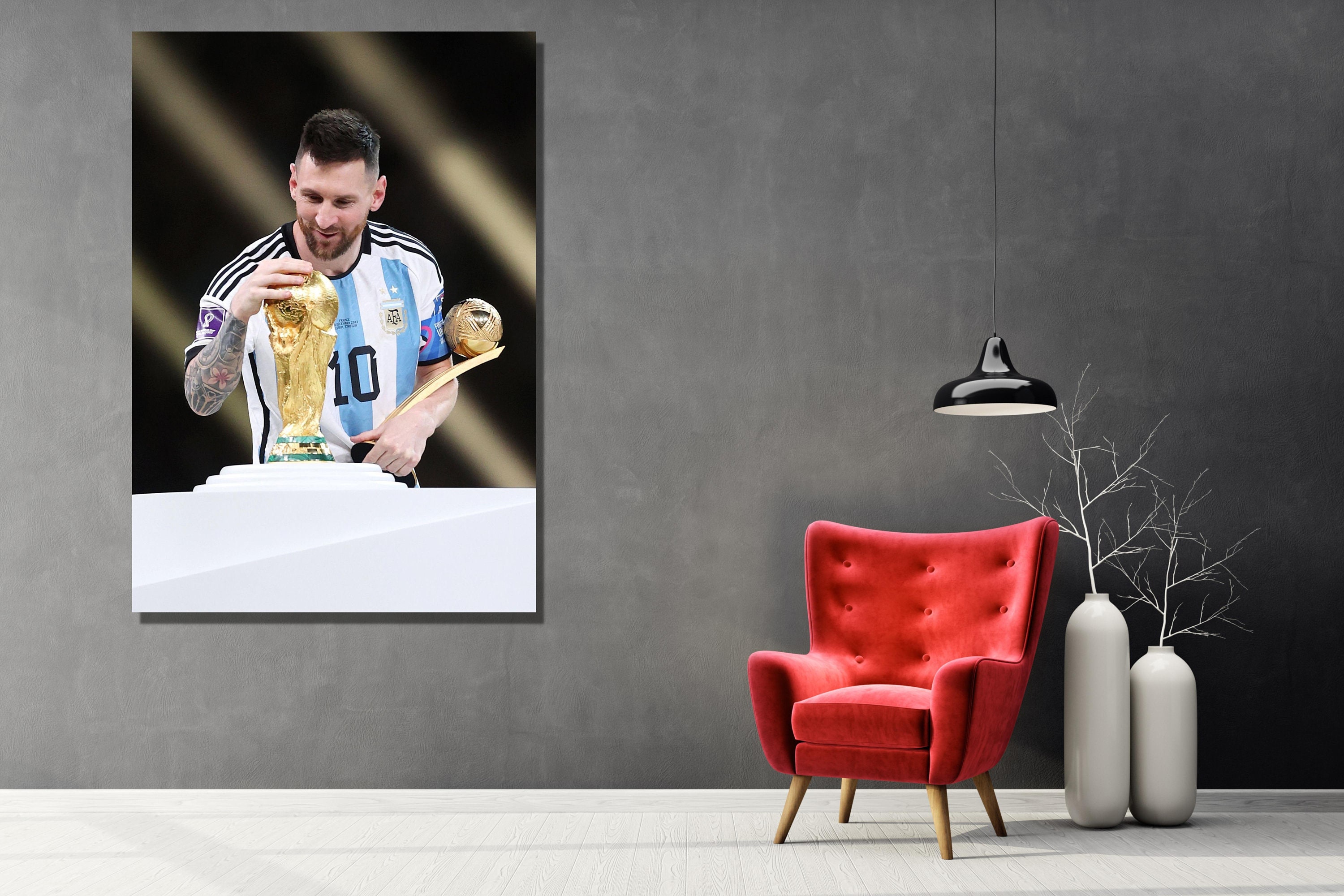 Lionel Messi Wall Artlionel Messi World Cup Championsbest - Etsy