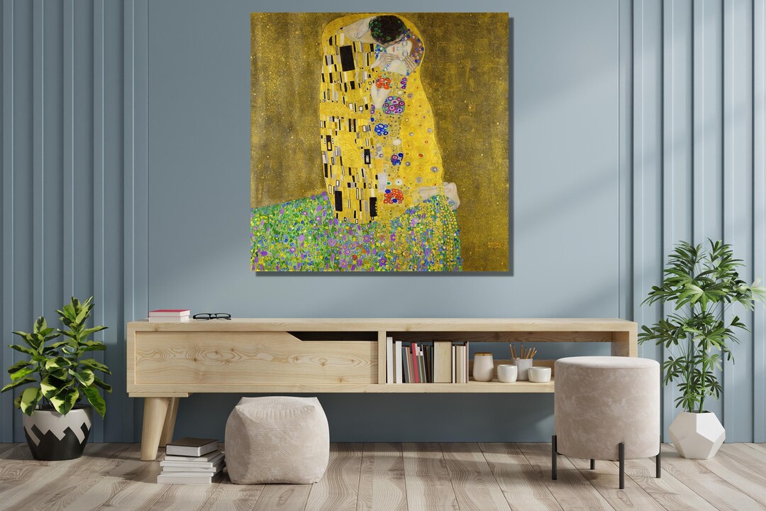 The Kiss Gustav Klimt Art Reproduction Art|the Kiss Wall Art|klimt ...
