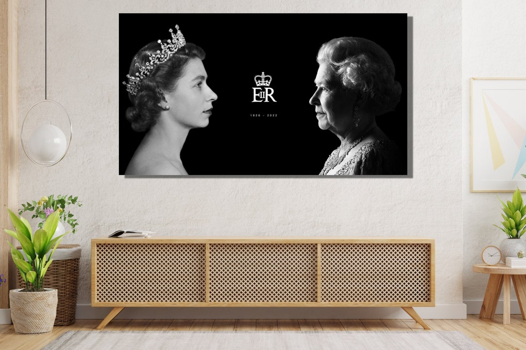 Queen Elizabeth Wall Art Decor|queen Elizabeth's Dual Portrait ...