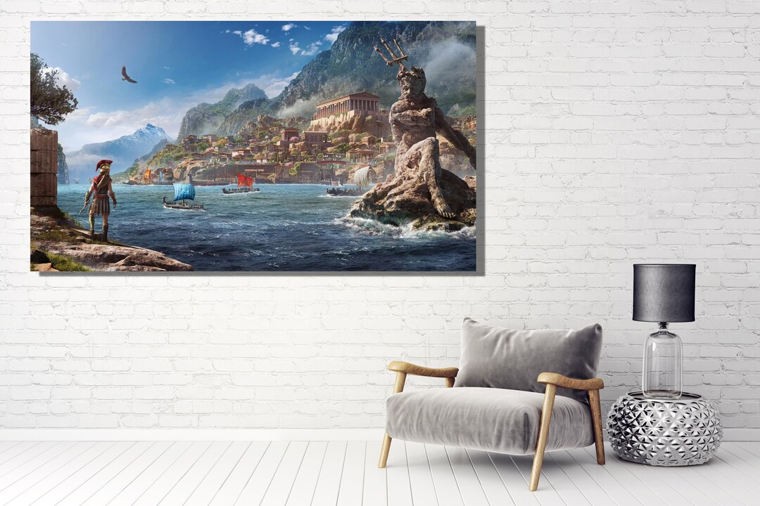 Poseidon Poster Greek Ancient Print Ocean Art,mythology Art Ancient ...