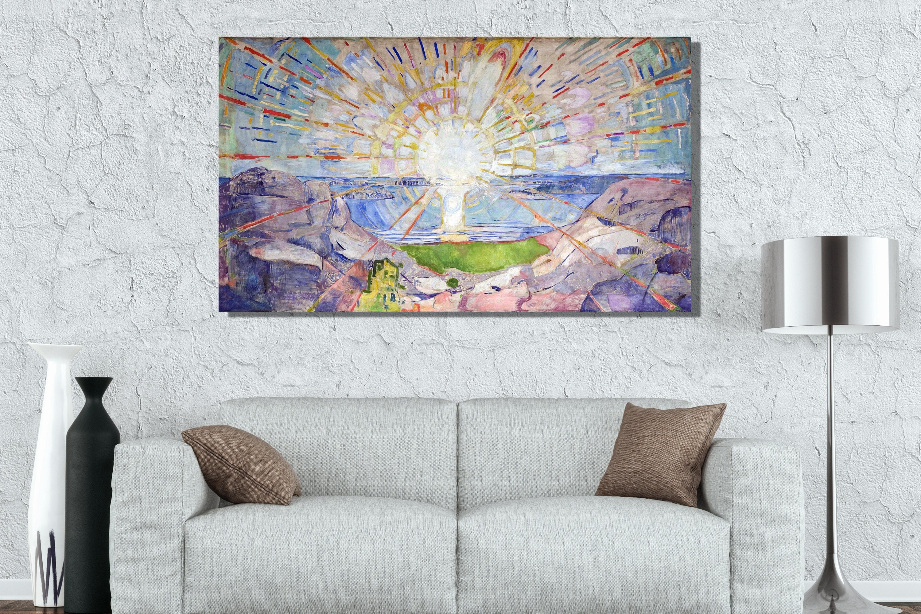 The Sun Painting by Edvard Munch Sun Wall Artedvard Munch - Etsy