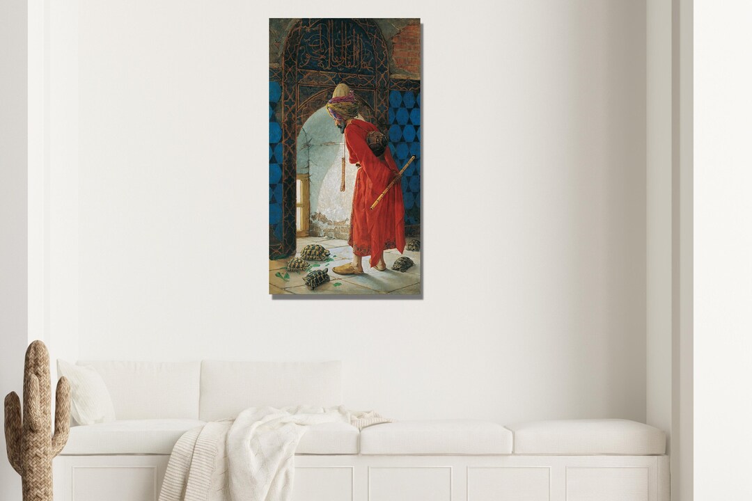 Osman Hamdi Bey the Tortoise Trainer Canvas,most Famous Turkish ...