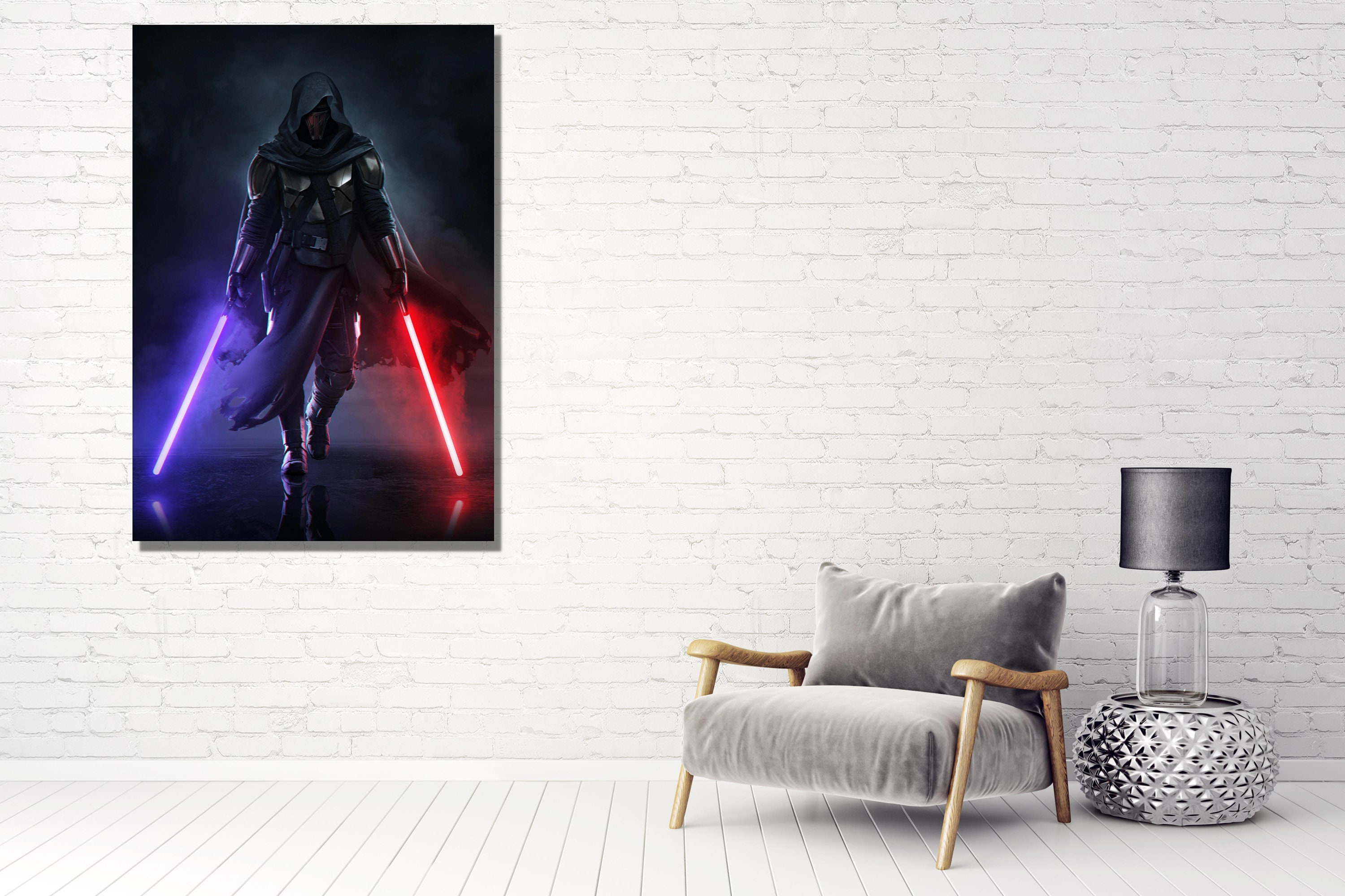 Darth Raven Lightsaber Poster,starwars Canvas,midnight Starwars Print ...